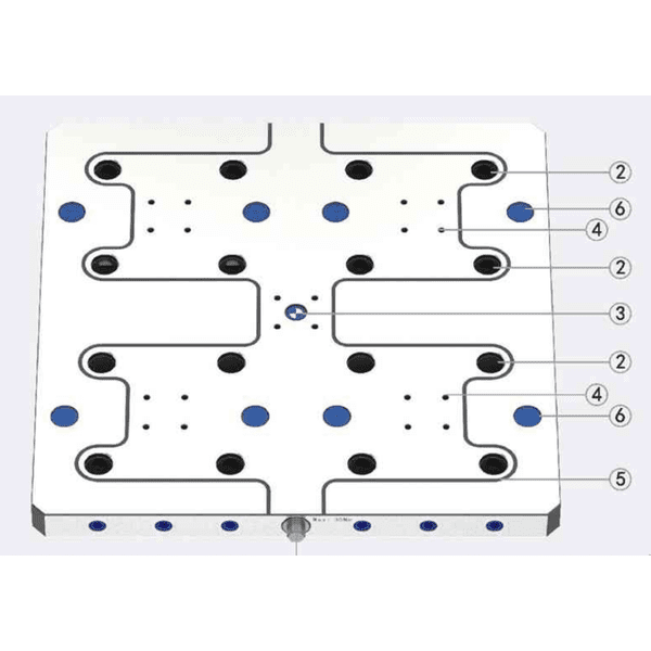 Quick-change base plate KHDZ96A-4 China vise tooling manufacturer ...